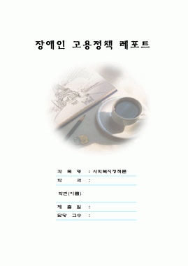 장애인 고용정책-1페이지