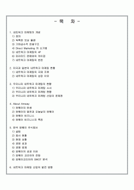 네트워크 마케팅과 암웨이에 대한 분석-1페이지