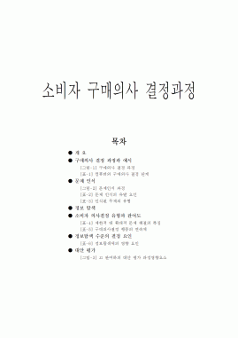 소비자 구매의사 결정 과정-1페이지