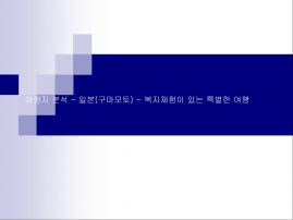 여행지 분석 - 일본(구마모토) - 복지체험이 있는 특별한 여행-1페이지