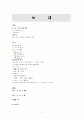 LG싸이언(CYON)기업조사 분석-1페이지