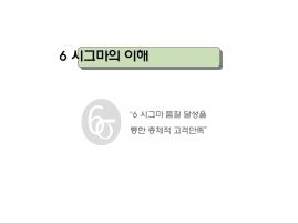 [품질관리]6시그마의 이해-1페이지