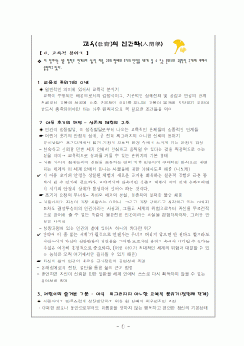 교육(敎育)의 인간학(人間學)-1페이지