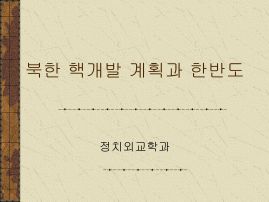 [북한 핵무기] 북한의 핵무기 개발 의도와 현재의 실태 분석 및 해결방안-1페이지