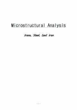 Microstructural Analysis (미시구조 분석)-1페이지