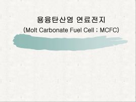 용융탄산염 연료전지(Molt Carbonate Fuel Cell ; MCFC)-1페이지