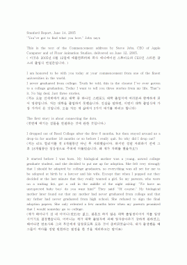 [연설문]스티브 잡스 스탠포드 연설문-1페이지