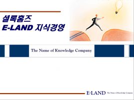 [경영전략,마케팅] E-LAND의 지식경영-1페이지