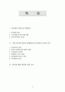 양극화 현상의 실태와 양극화 현상의 해결방안 논의(한국사회문제C형)-1페이지