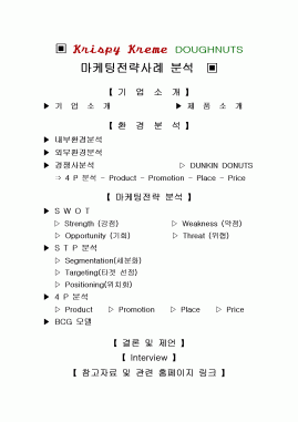 [마케팅전략]크리스피 크림 도넛 마케팅전략 성공사례-1페이지