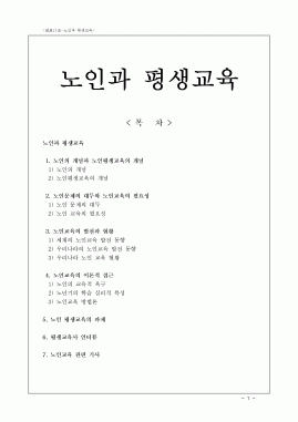 [사회복지] 노인의 평생교육 개념, 필요성과 문제점, 해결방안, 현황 정리-1페이지