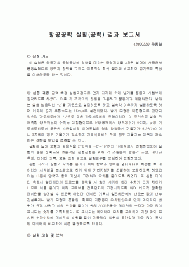 [풍동시험]3차원 날개의 공력 특성 파악 실험 결과-1페이지