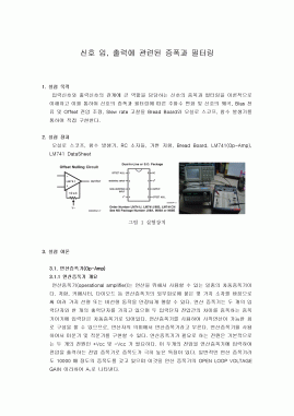 신호 입, 출력에 관련된 증폭과 필터링-1페이지