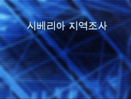 [발표 리포트]시베리아 지역조사 파워포인트-1페이지