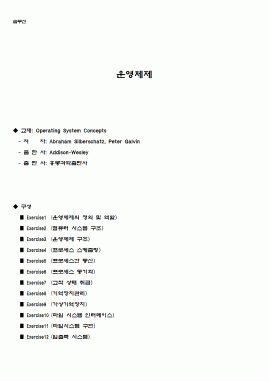 공룡 운영체제 연습문제 풀이(솔루션)-1페이지