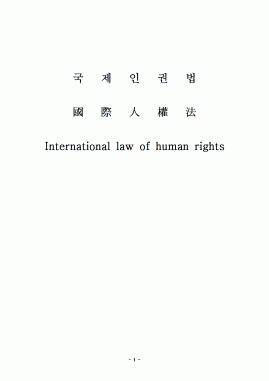국제인권법-1페이지