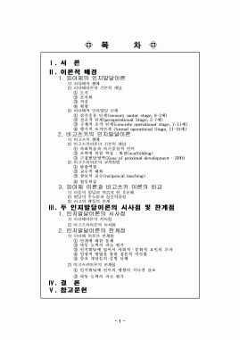 [아동발달 A형(A+완성형)] 피아제와 비고츠키의 인지발달이론의 비교 및 두 이론의 시사점 및 한계점 분석-1페이지