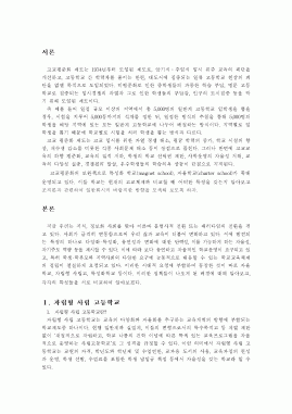 자립형 사립고, 자율학교, 특성화학교 비교 연구-1페이지