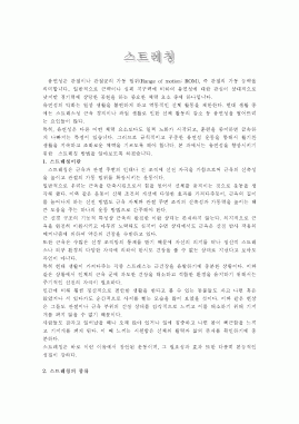 스트레칭의 종류와 필요성 및 방법과 실제-1페이지