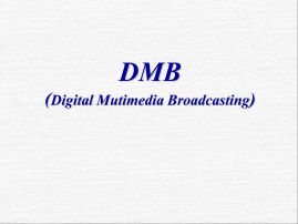 지상파 DMB와 위성 DMB의 비교 분석 및 DMB의 향후 전망과 정책 방향-1페이지