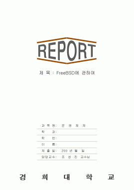 FreeBSD에 관하여-1페이지