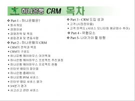 하나은행 CRM분석-1페이지