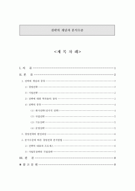 전략의 개념과 분석수준-1페이지