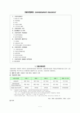 [비즈니스/경제] 고용보험제도 [분석/조사]-1페이지