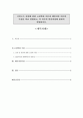 국민소득 결정에 관한 고전학파 이론과 케인지안 이론의 특징을 비교 설명하고, 각 이론의 발전과정에 관하여 설명-1페이지