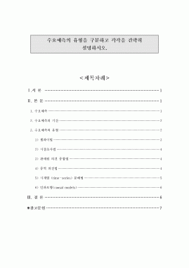 수요예측의 유형을 구분하고 각각을 간략히 설명-1페이지