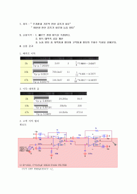  “ 부귀환과 기본적 연산 증폭기 회로”“ 비선형 연산 증폭기 회로와 능동 필터”-1페이지