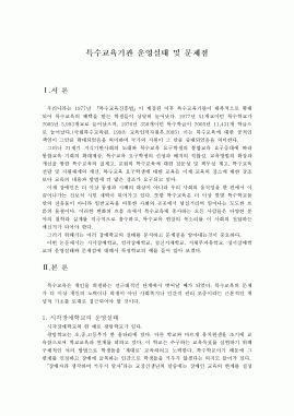 장애인 특수교육기관운영 실태 및 문제점-1페이지