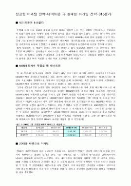 성공한 마케팅 전략-네이트온 과 실패한 마케팅 전략-815콜라-1페이지