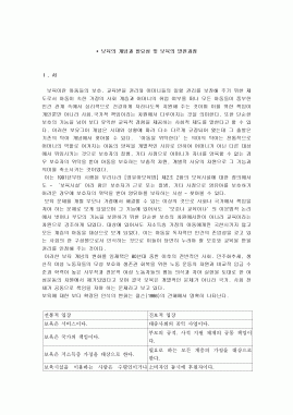 보육의 개념과 필요성 및 보육의 발전과정에 대한 고찰-1페이지