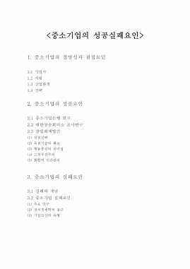 중소기업의 성공실패요인-1페이지