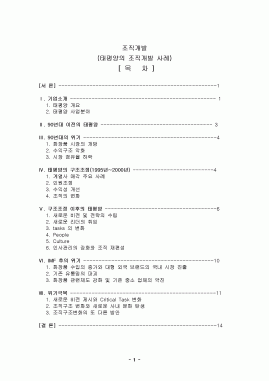 (구조조정 성공 사례) 태평양의 조직개발 성공 사례와 위기 극복 성공 요인 분석-1페이지