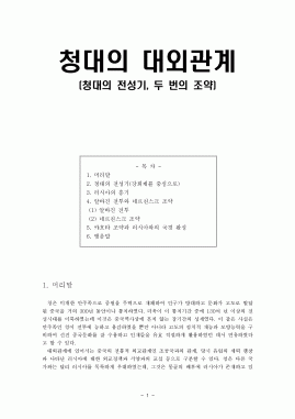 청대의 대외관계-1페이지