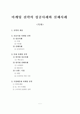 마케팅 전략의 성공사례와 실패사례-1페이지