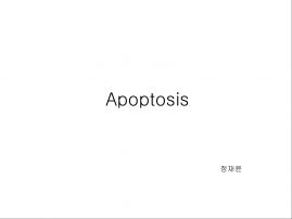 apoptosis(세포사)에 관한 팀 프로젝트 ppt 자료 (Good)-1페이지