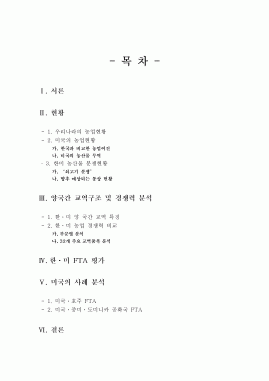 한미 fta의 분석(농업부문)-1페이지