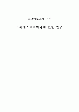 고르바초프의 정치 : 페레스트로이카에 관한 연구-1페이지