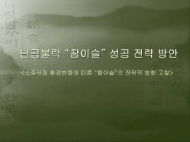 소주시장 환경변화에 따른 “참이슬”의 성공전략 방안-1페이지