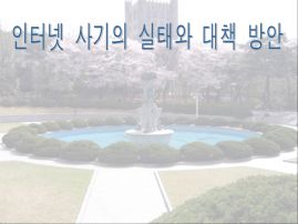 인터넷 사기의 실태와 대응방안 연구(파워포인트)-1페이지