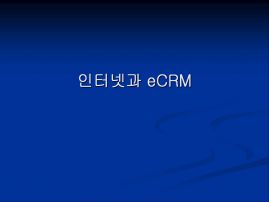 인터넷과 e-CRM-1페이지