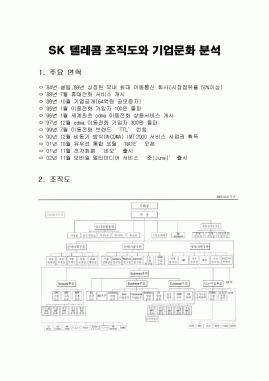 SK텔레콤 조직도와 기업문화 분석-1페이지