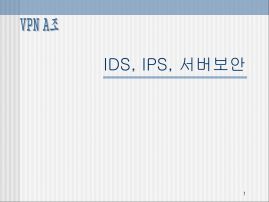 IDS, IPS, 서버보안-1페이지