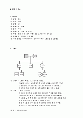 정신분열병 간호과정과 질병연구-1페이지