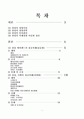 삼성그룹의 전략 및 사례 분석-1페이지