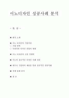 이노디자인 성공사례 분석-1페이지