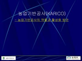 농업기반공사(KARICO)의 역할과 활성화방안-1페이지